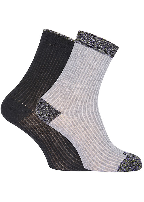 Pretty Polly Sheer Stripe Ankle Socks 2pp In Stock At Uk Tights