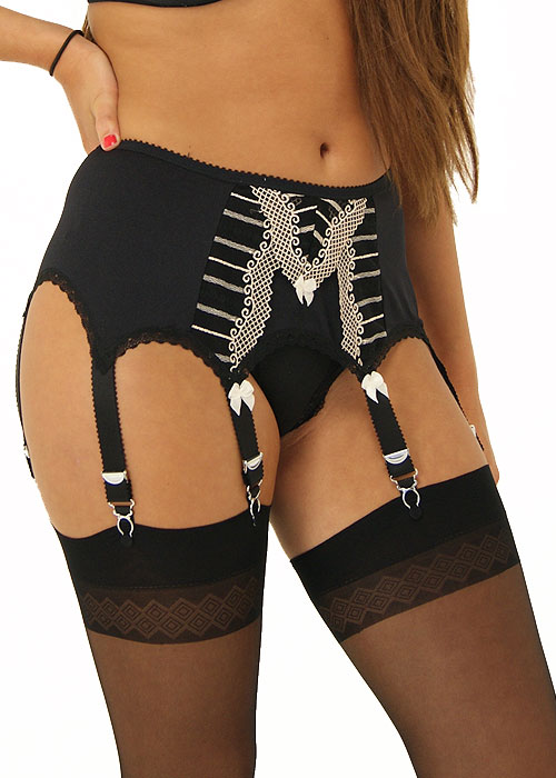 Sassy 6 Strap Victoria Suspender Belt Uk Tights